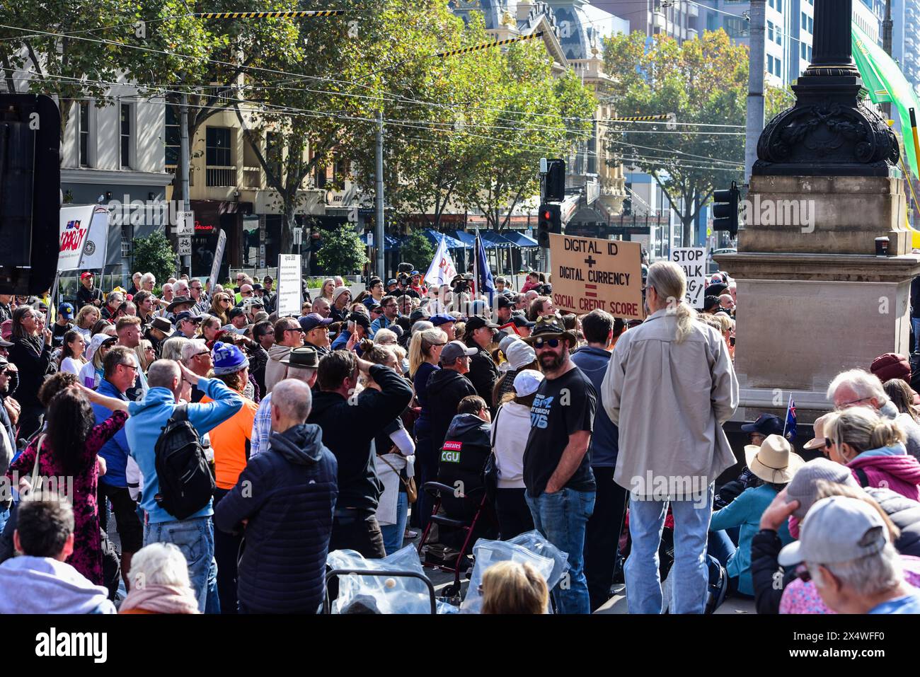 No digital id protesters gather hi-res stock photography and images - Alamy
