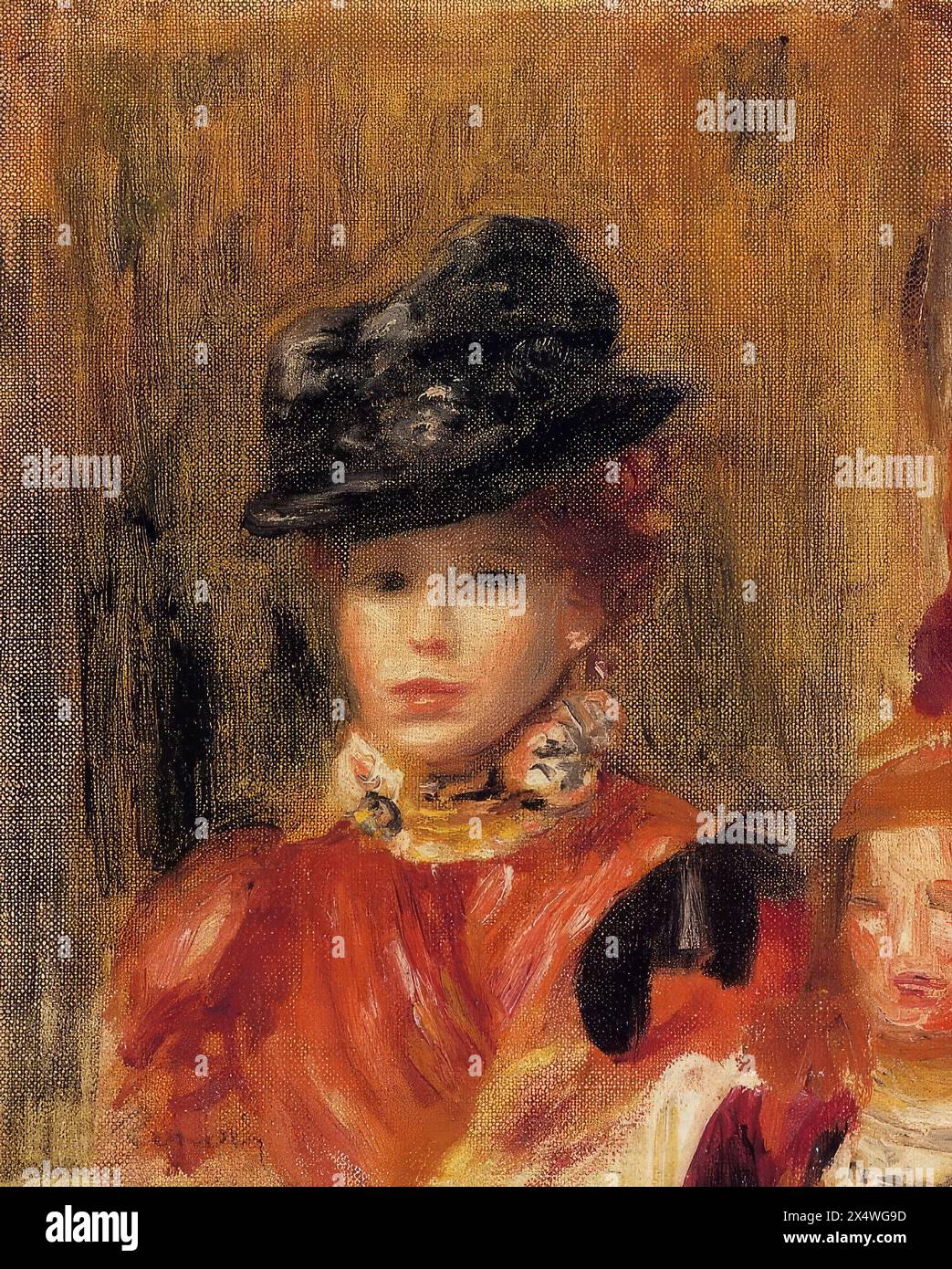 Renoir painting - woman portrait Madame Le Brun and Her Daughter Stock ...