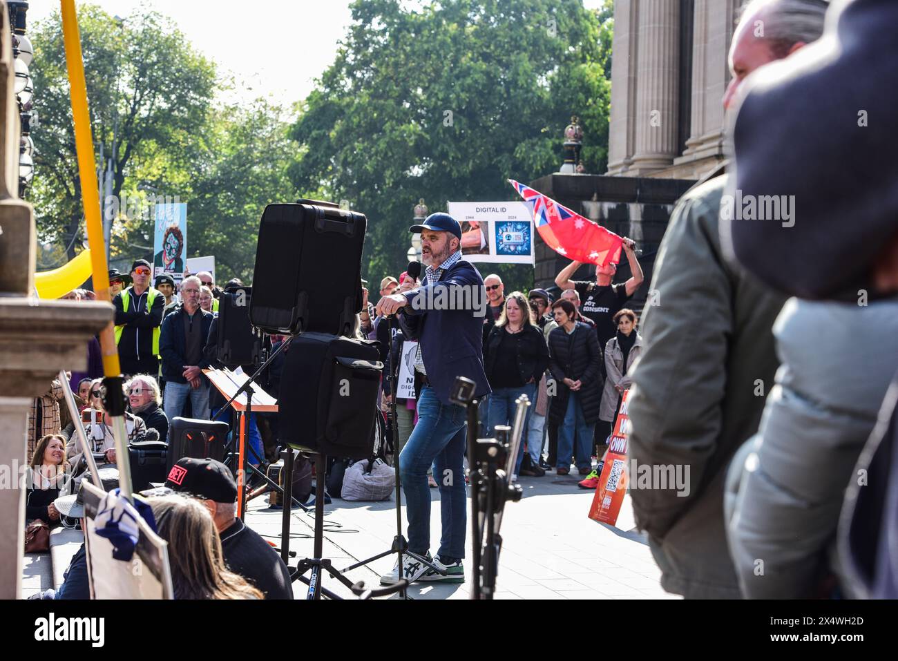 Australian actor and Freedom Party politician Damien Richardson seen ...