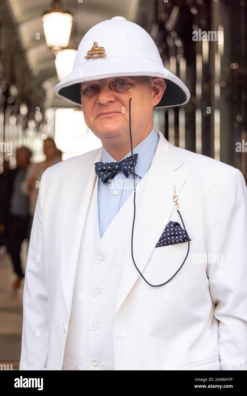 London, UK. 5 May 2024. Men and Women gather for the 4th Grand Flaneur ...