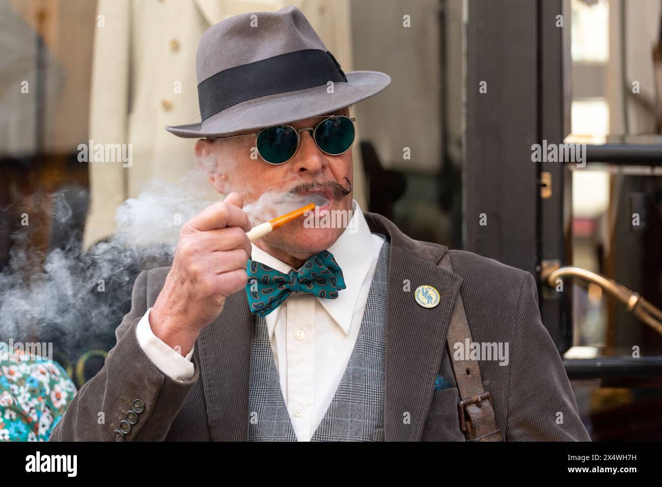 London, UK. 5 May 2024. Men and Women gather for the 4th Grand Flaneur ...