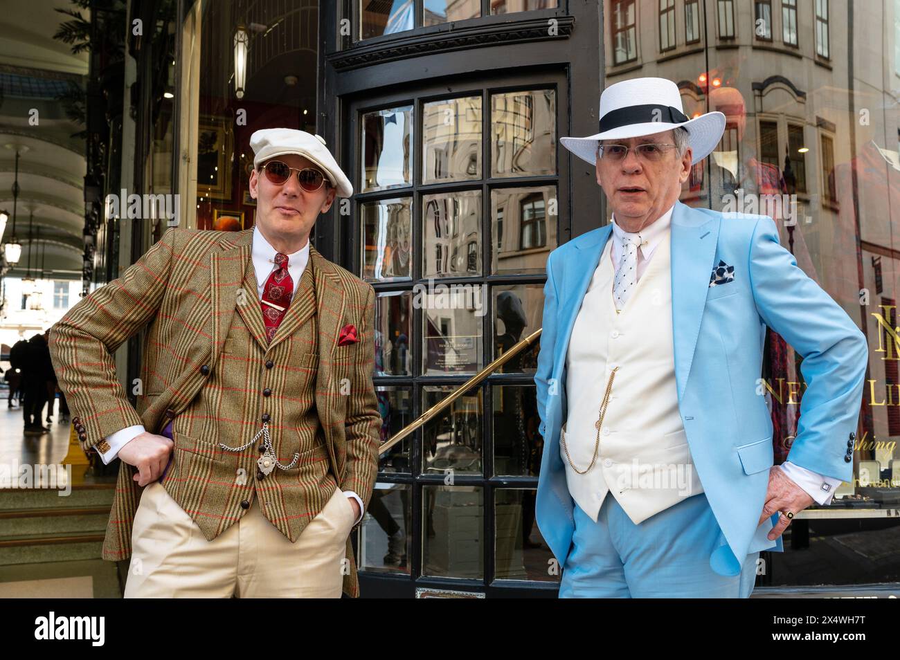 London, UK. 5 May 2024. Men and Women gather for the 4th Grand Flaneur ...