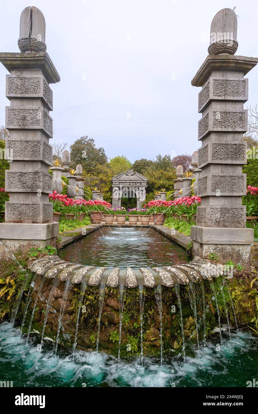 Elegant fountains and water feature known as the Arun Fountain in the ...