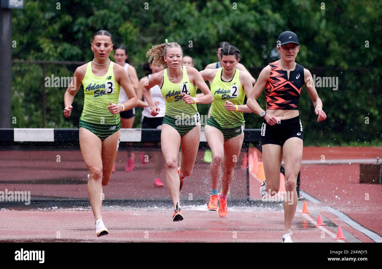 May 4, 2024: Elena Carey, Morgan Hykes and Ava O'Connor of Adams State ...