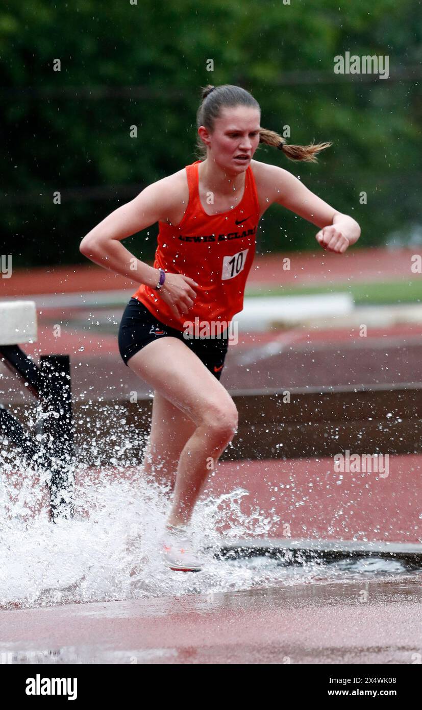 May 4, 2024: Katya Schwieterman of Lewis & Clark College competes in ...