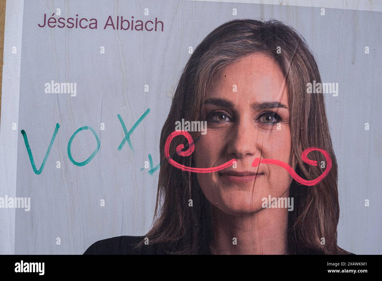 The electoral poster of the left-wing force Comuns Sumar with the ...