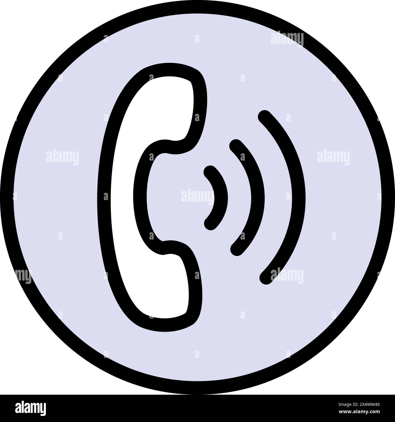 Communication concept. Phone call handset color icon for web template ...