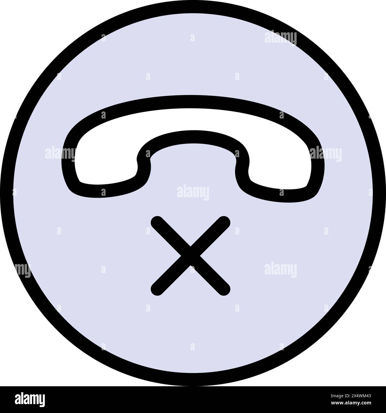 Decline phone call color icon. Reject feature. Ending conversation ...