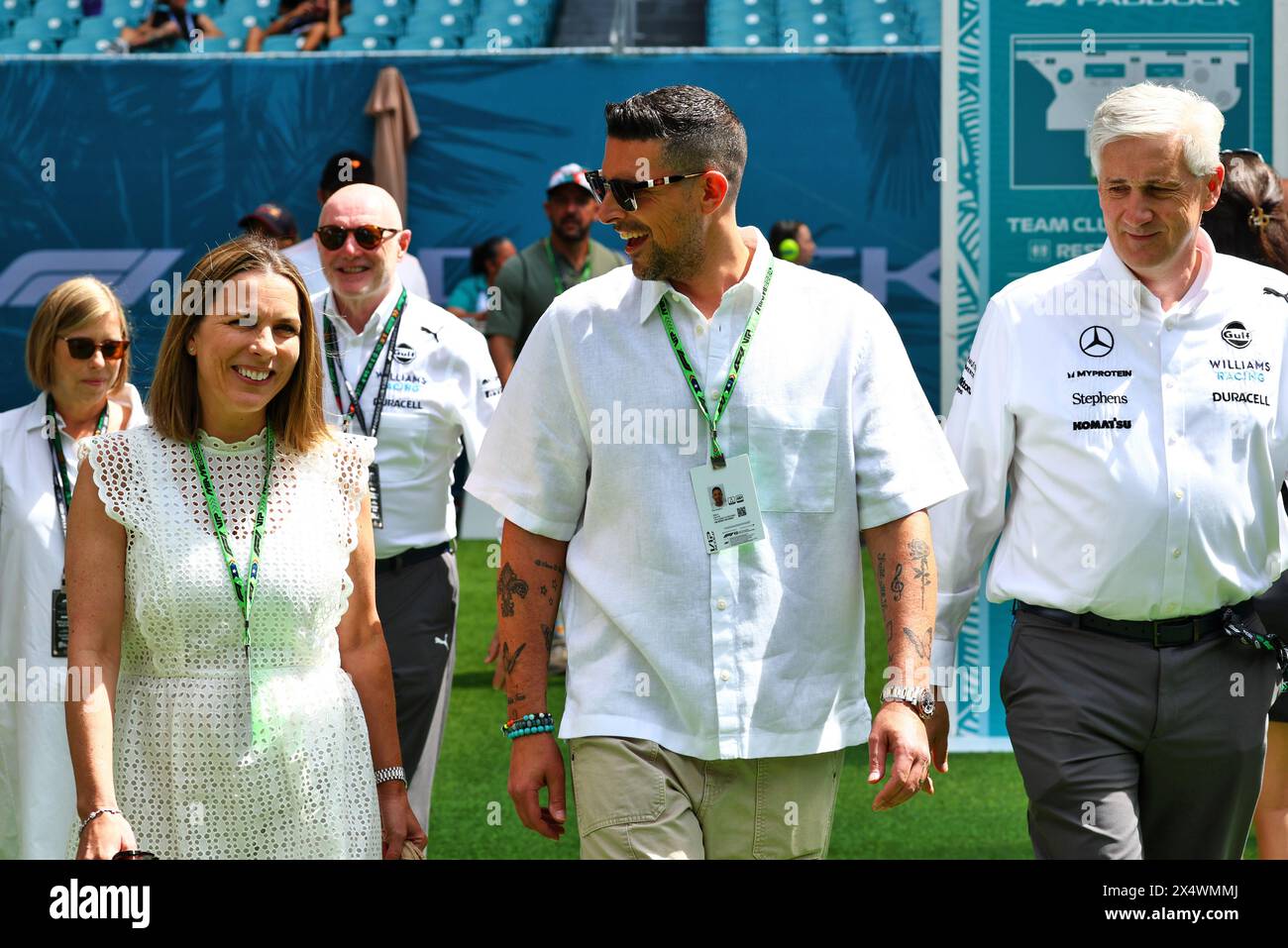 Miami, USA. 05th May, 2024. (L to R): Claire Williams (GBR) with her ...