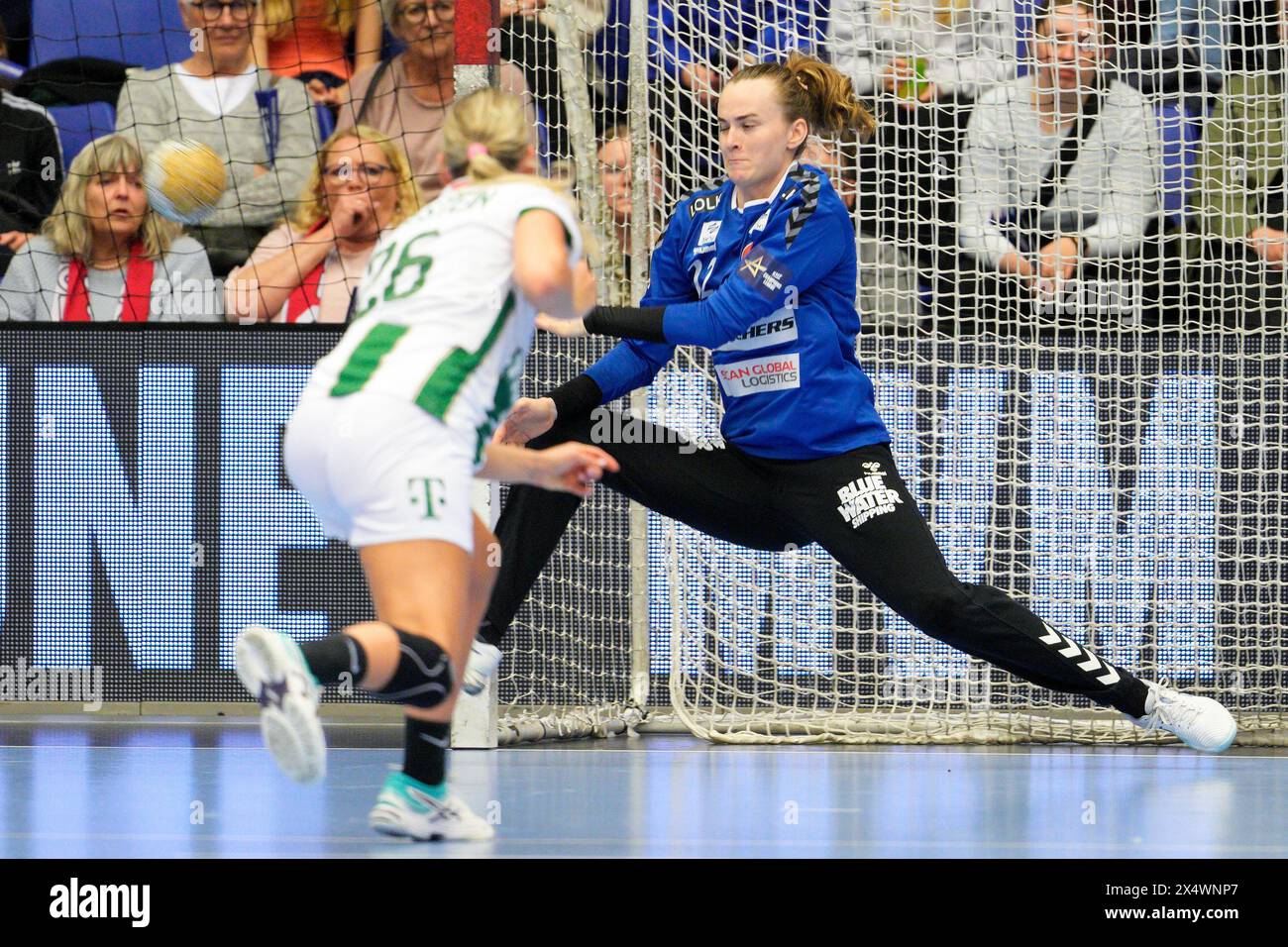 Esbjerg, Denmark. 05th May, 2024. Anna Kristensen (12) takes the ...