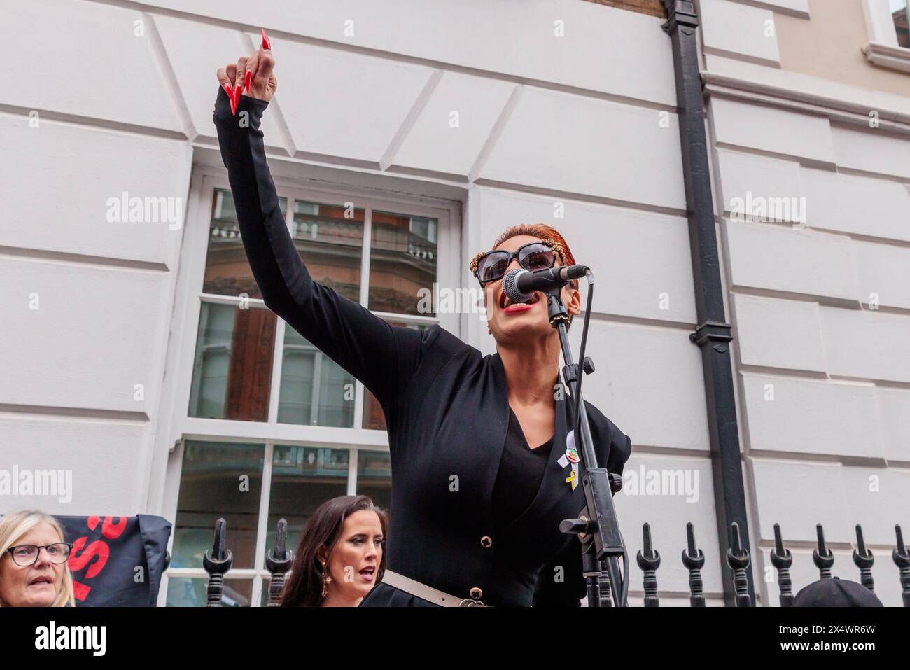 Human rights demo qatar embassy hi-res stock photography and images - Alamy