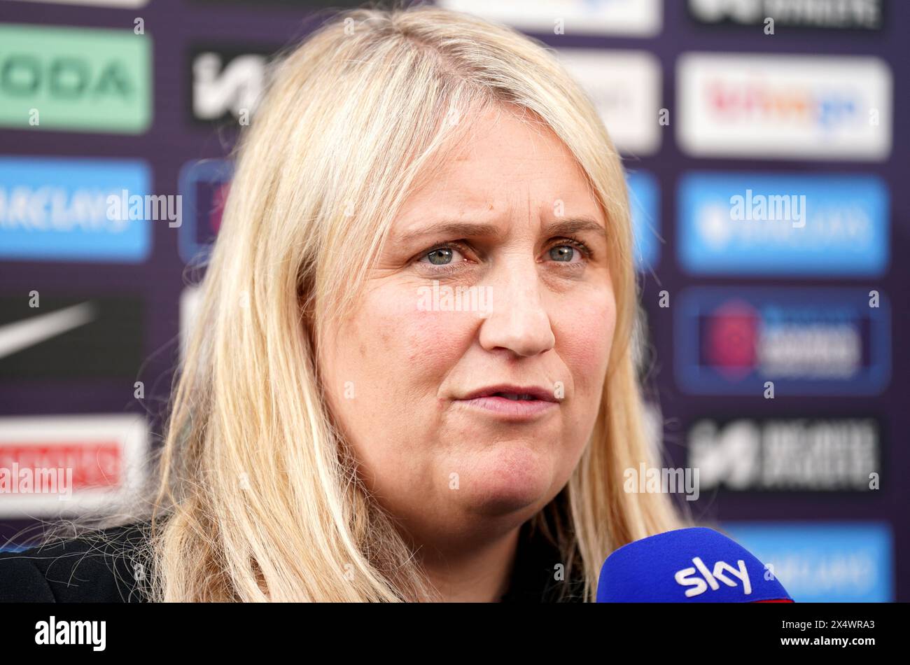 Chelsea manager Emma Hayes interviewed ahead of the Barclays Women's ...