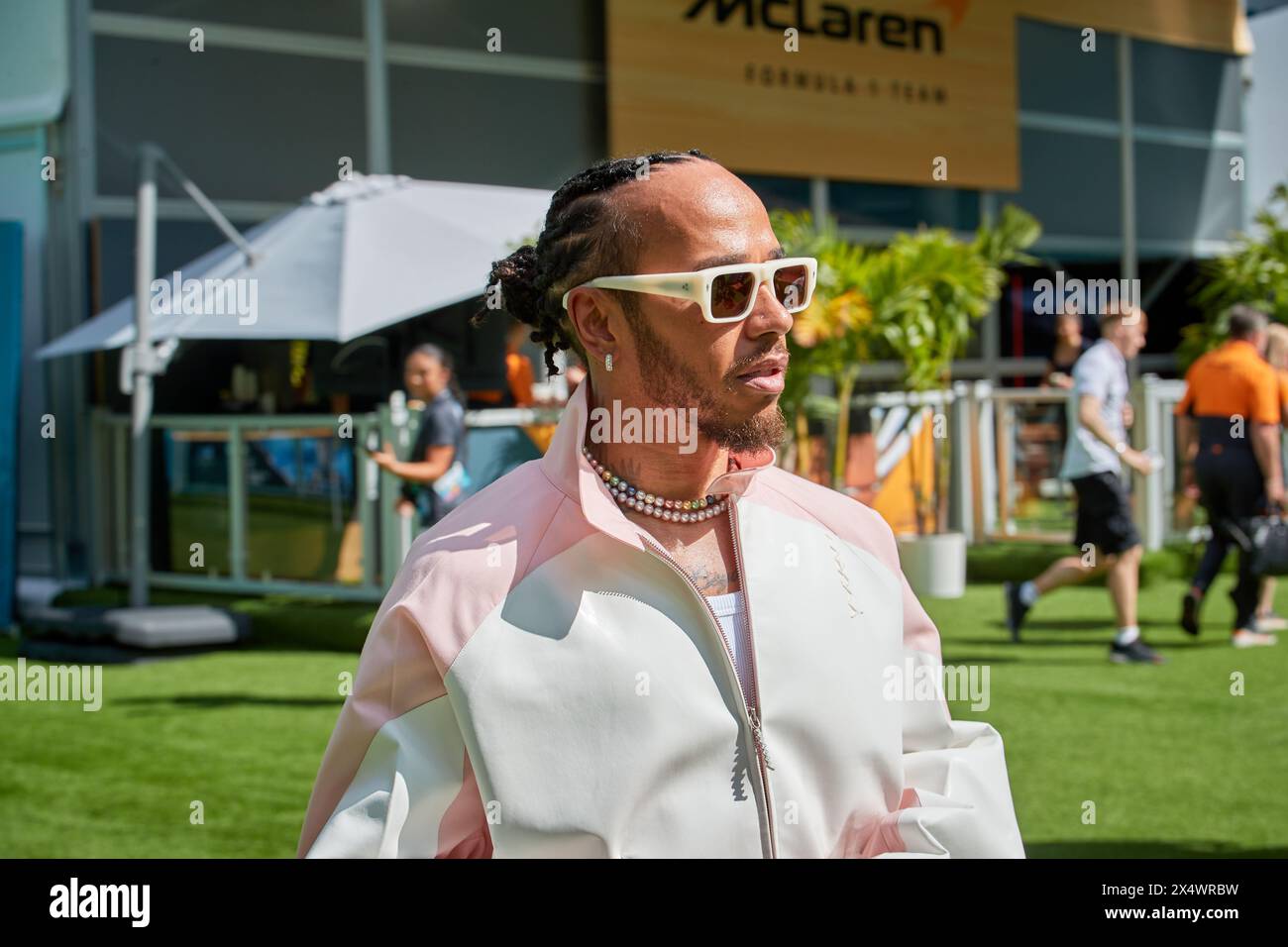 Miami Gardens, FL, USA. 5th May 2024. 44 Lewis Hamilton (GBR) Mercedes ...