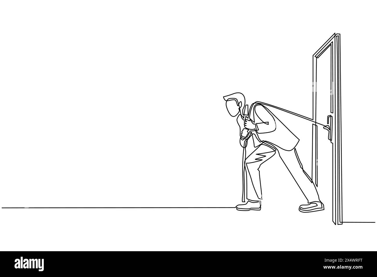 Heavy door pull open hi-res stock photography and images - Alamy