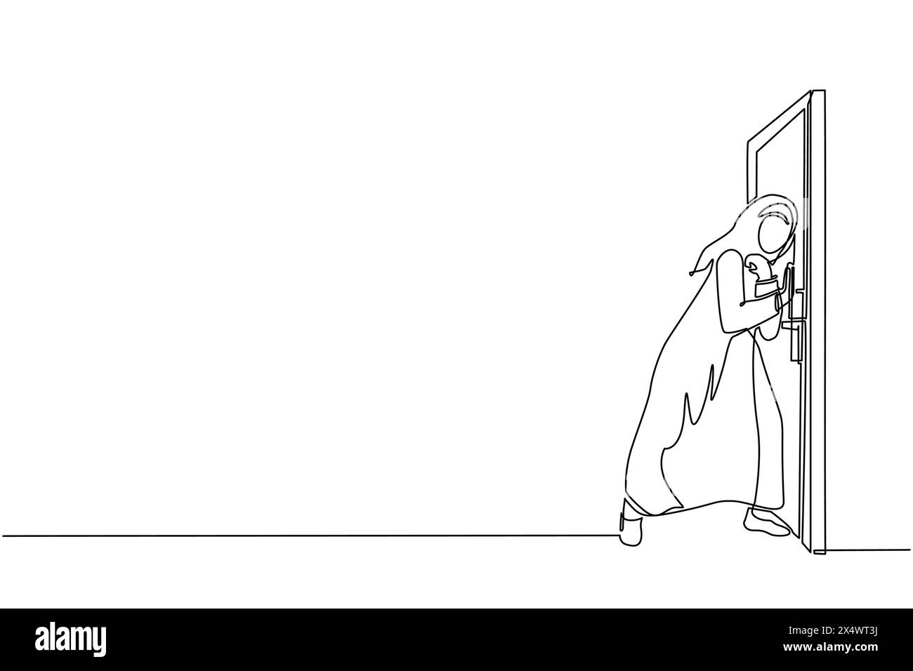 Woman silhouette doorway Cut Out Stock Images & Pictures - Alamy