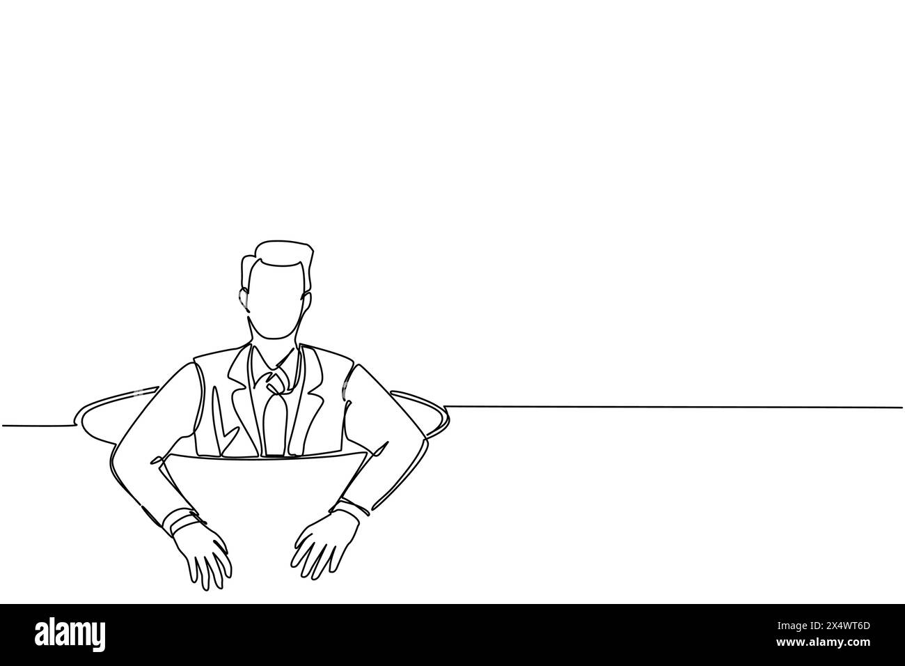 Single continuous line drawing businessman trying to get out of from ...