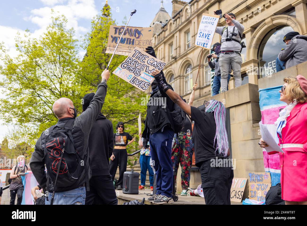 Leeds, UK. 05 MAY, 2024. Auditor from group "PINAC" attempts to film a ...