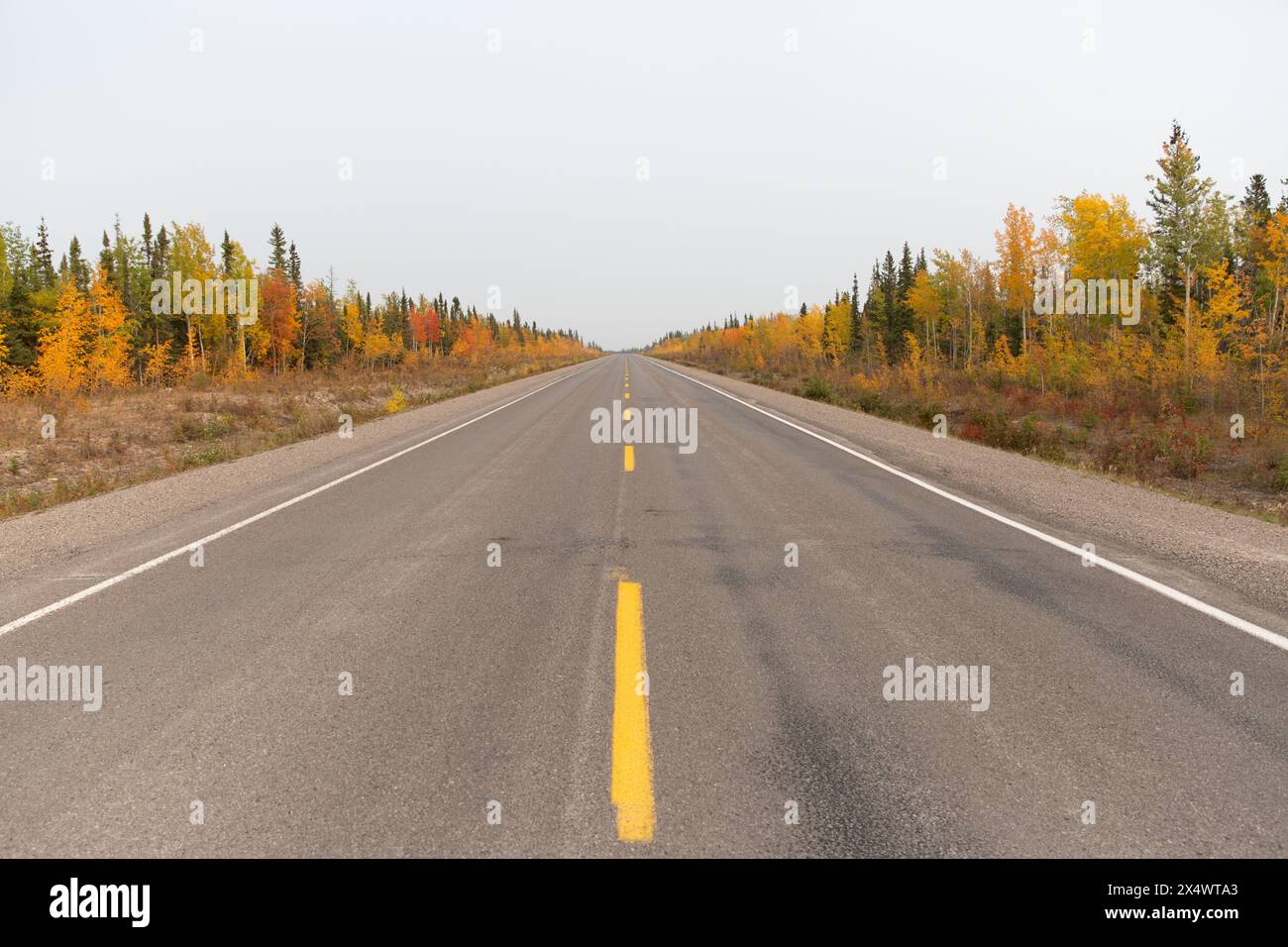 Highway 3 heading towards Yellowknife, Northwest Territories, Canada ...