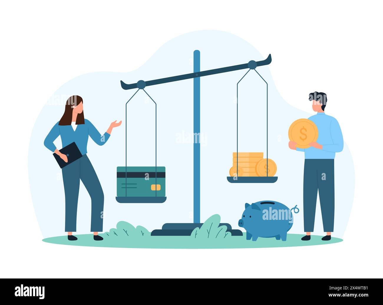 Financial balance of mortgage and expenses, income and payment, budget ...