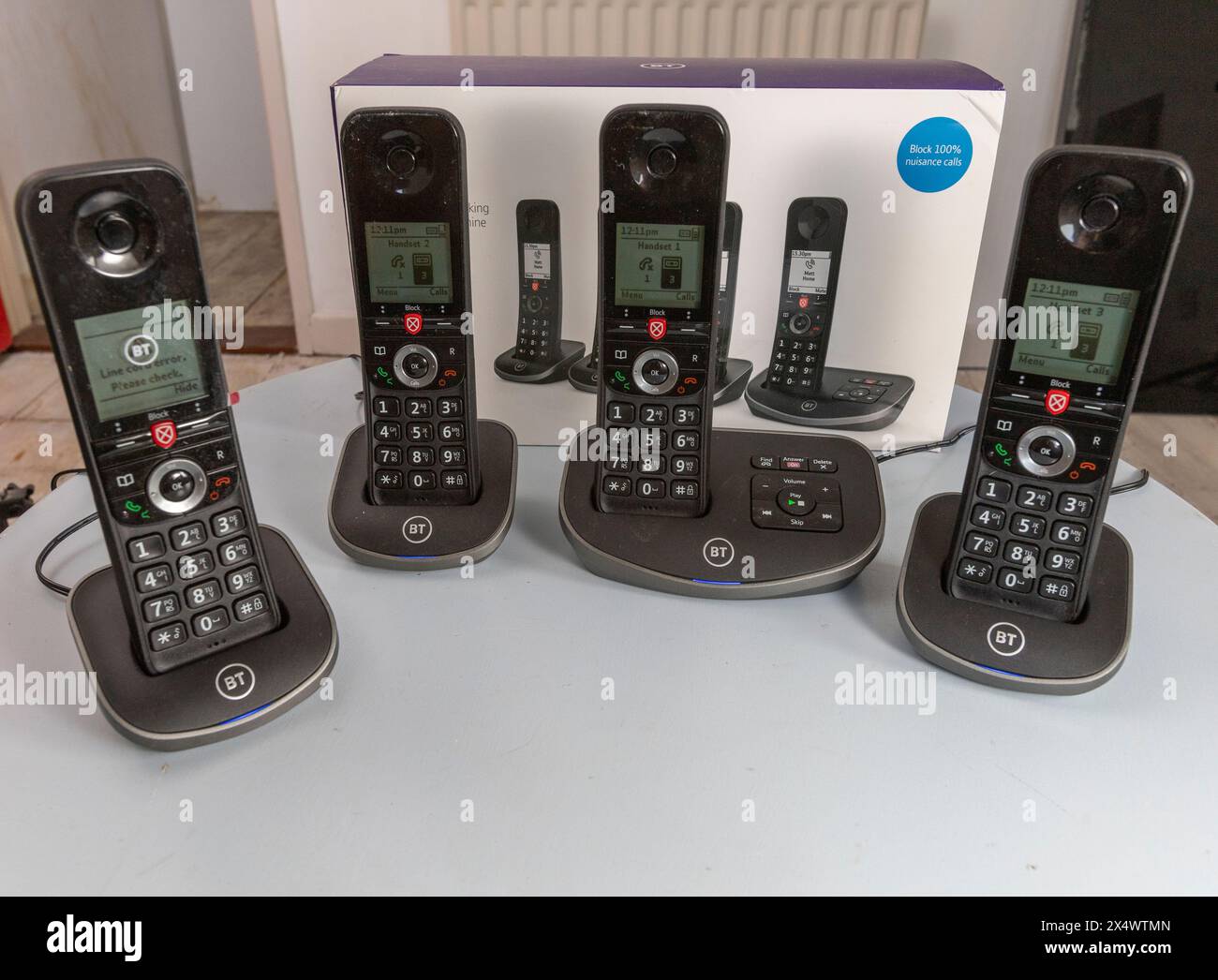 BT cordless analogue phones with bases, call blocking, answerphone, the ...