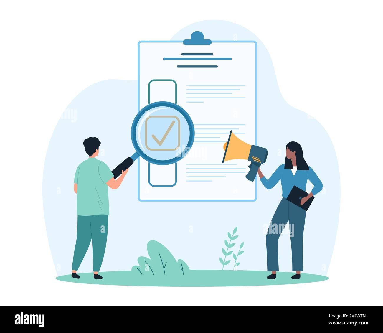 Survey form analysis, feedback inspection and control. Tiny people ...