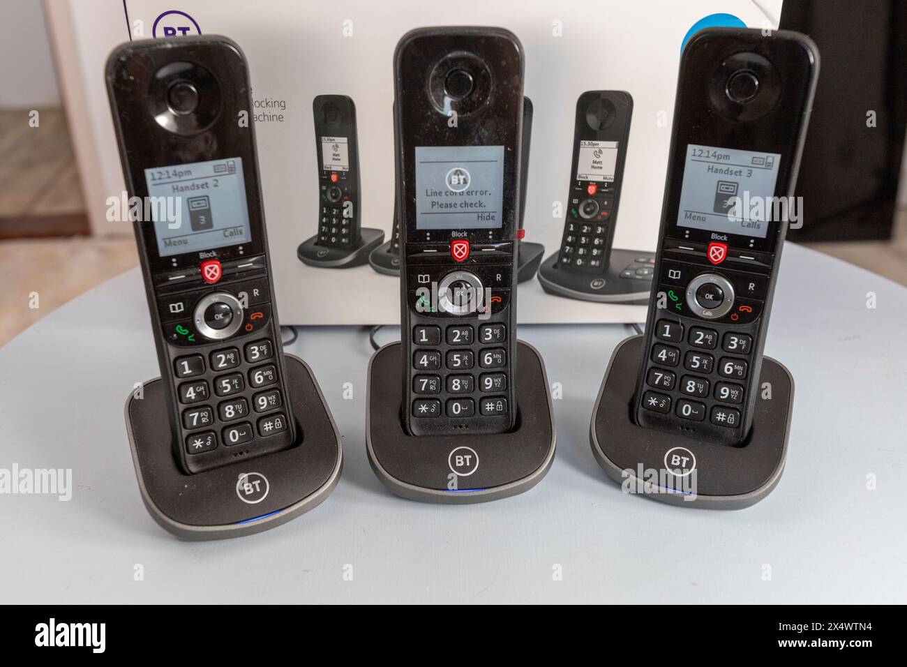 BT cordless analogue phones with bases, call blocking, answerphone, the ...