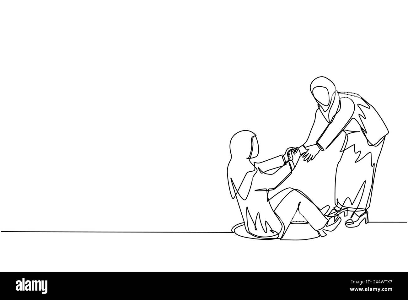 Two women rescue Stock Vector Images - Alamy