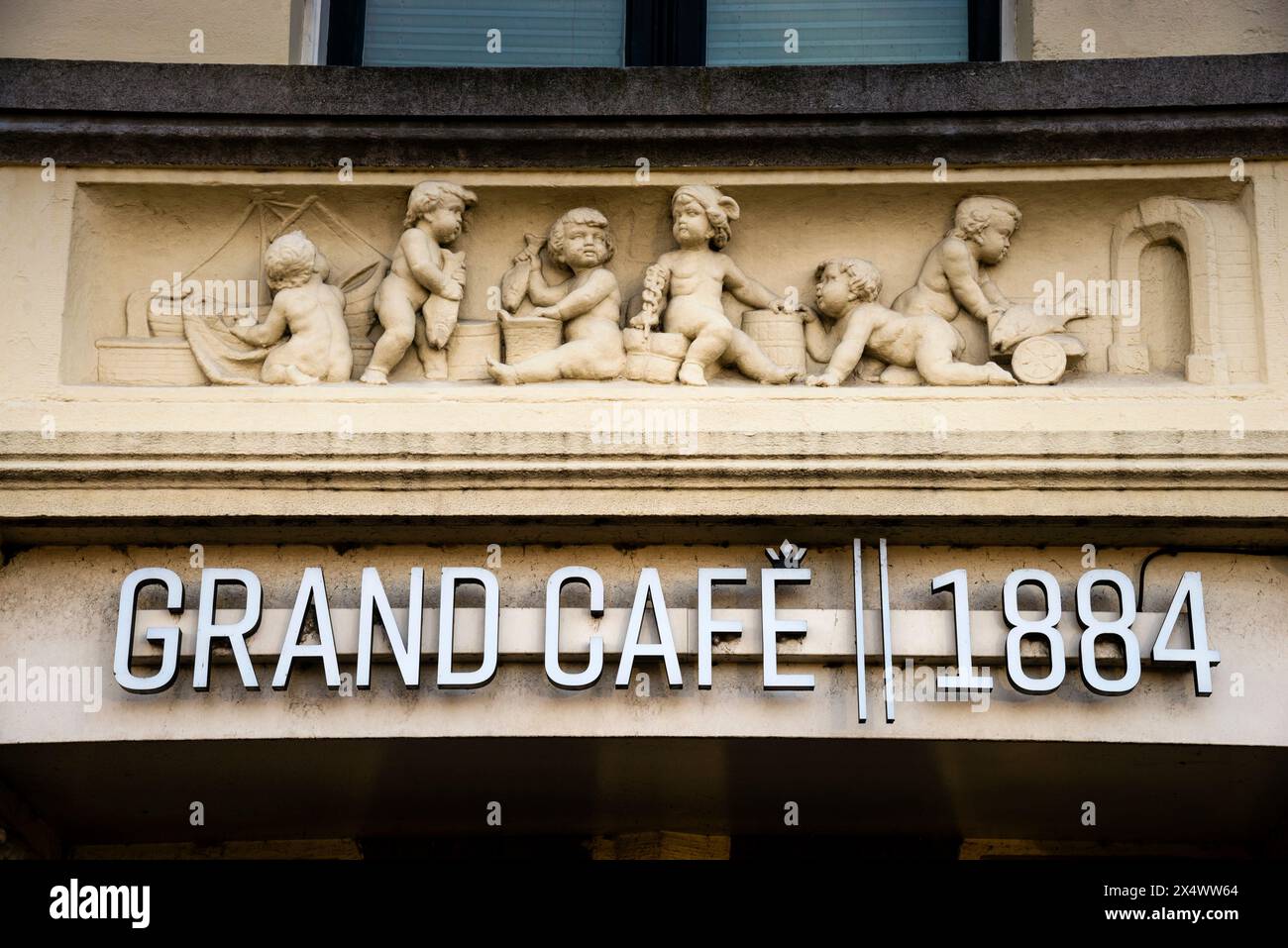 The Seafaring building built by a fishmonger cherub bas-relief ...