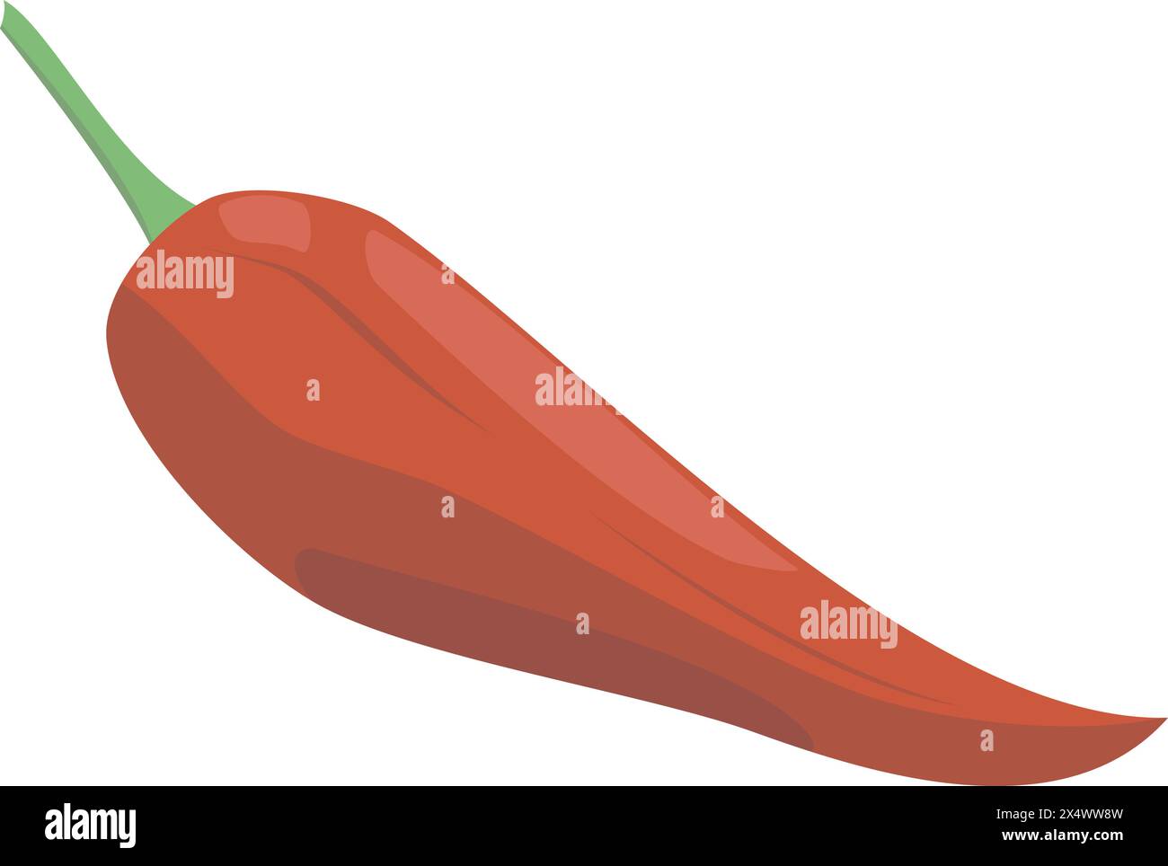 Vector paprika illustration isolated in cartoon style. Herbs and ...