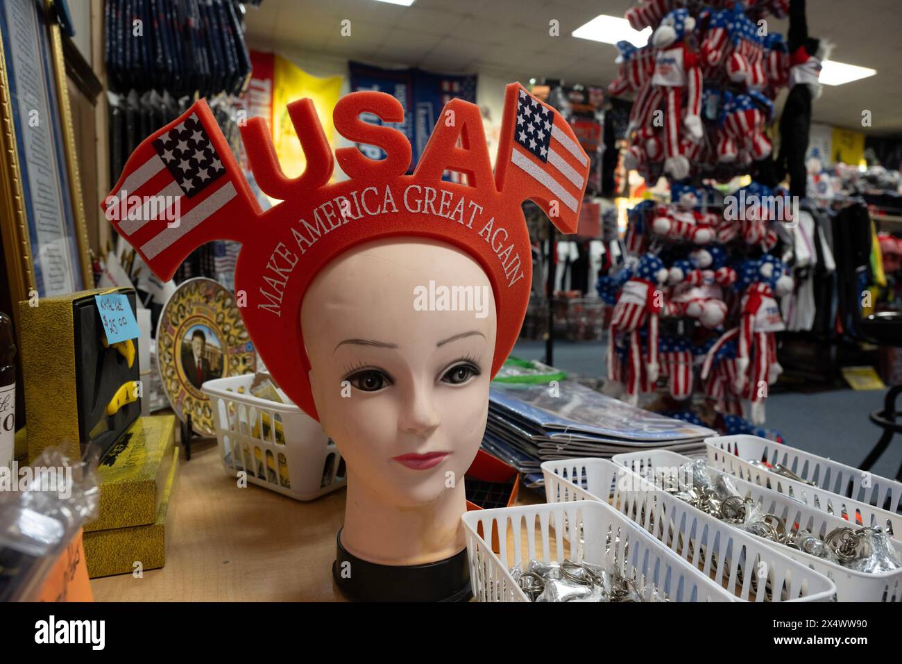 Boones Mill, Virginia, USA. 3rd May, 2024. Trump Town, a two-story shop ...