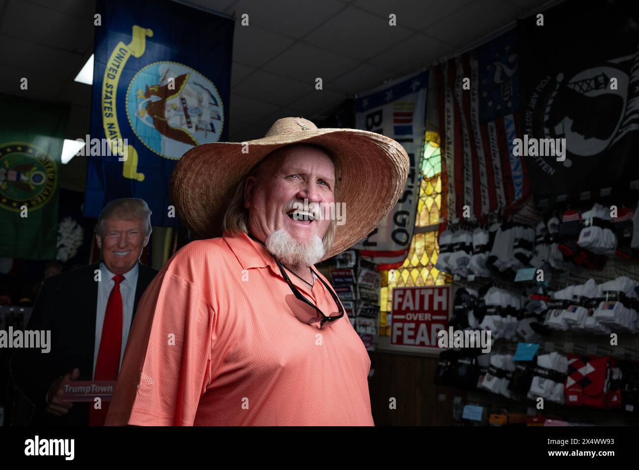 Boones Mill, Virginia, USA. 3rd May, 2024. Whitey Taylor, owner of ...