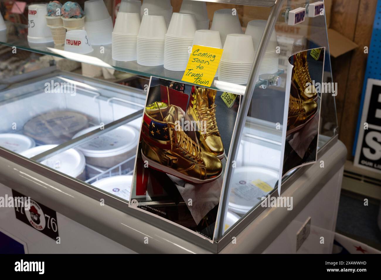 Boones Mill, Virginia, USA. 3rd May, 2024. Trump Town, a two-story shop ...