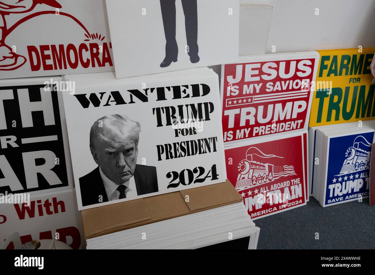 Boones Mill, Virginia, USA. 3rd May, 2024. Trump Town, a two-story shop ...