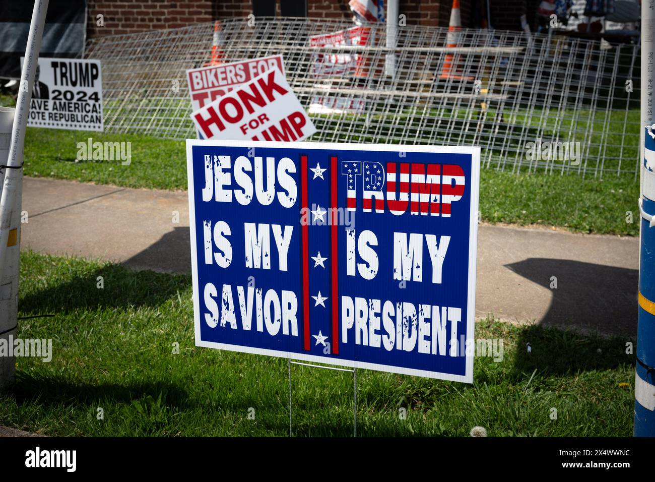 Boones Mill, Virginia, USA. 3rd May, 2024. Trump Town, a two-story shop ...