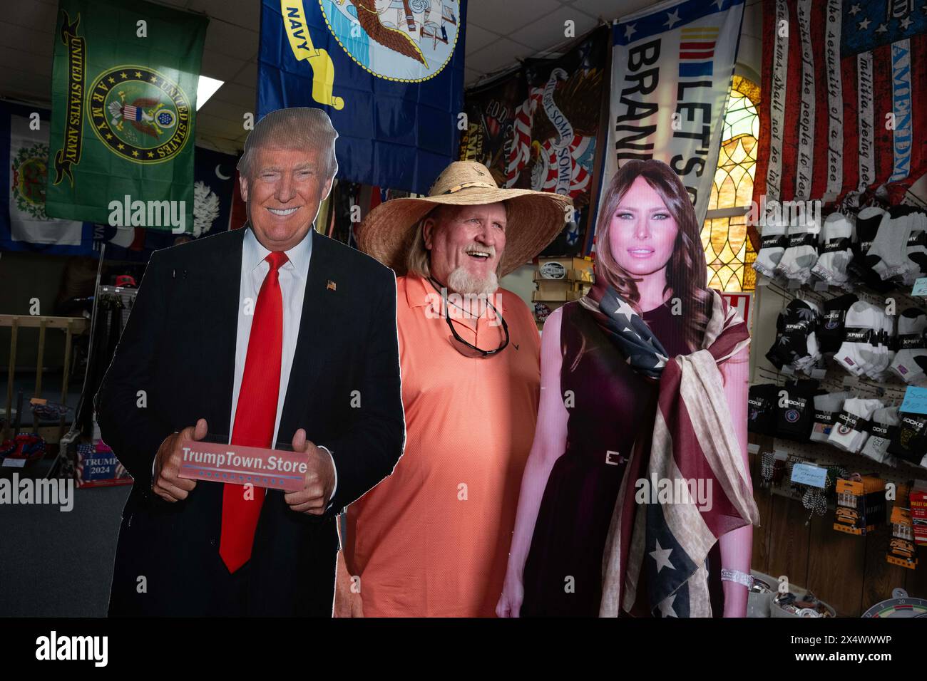 Boones Mill, Virginia, USA. 3rd May, 2024. Trump Town, a two-story shop ...