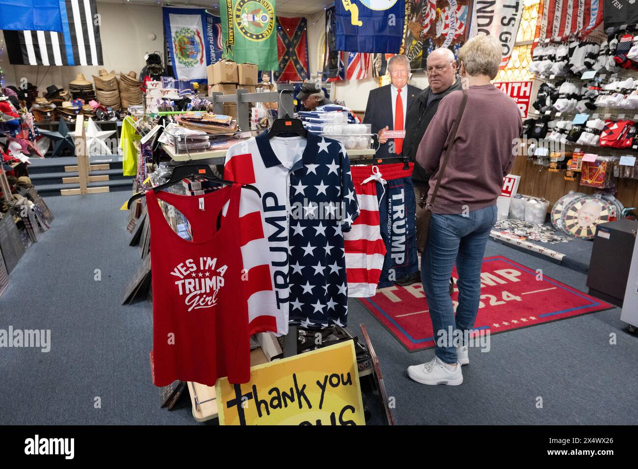 Boones Mill, Virginia, USA. 4th May, 2024. Trump Town, a two-story shop ...