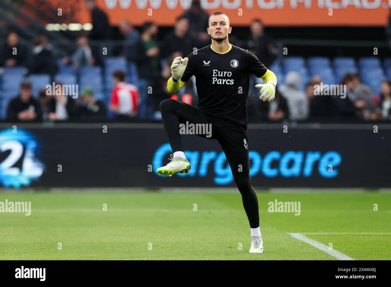 Rotterdam, Netherlands. 05th May, 2024. ROTTERDAM, NETHERLANDS - MAY 5: Warming up of Goalkeeper ...