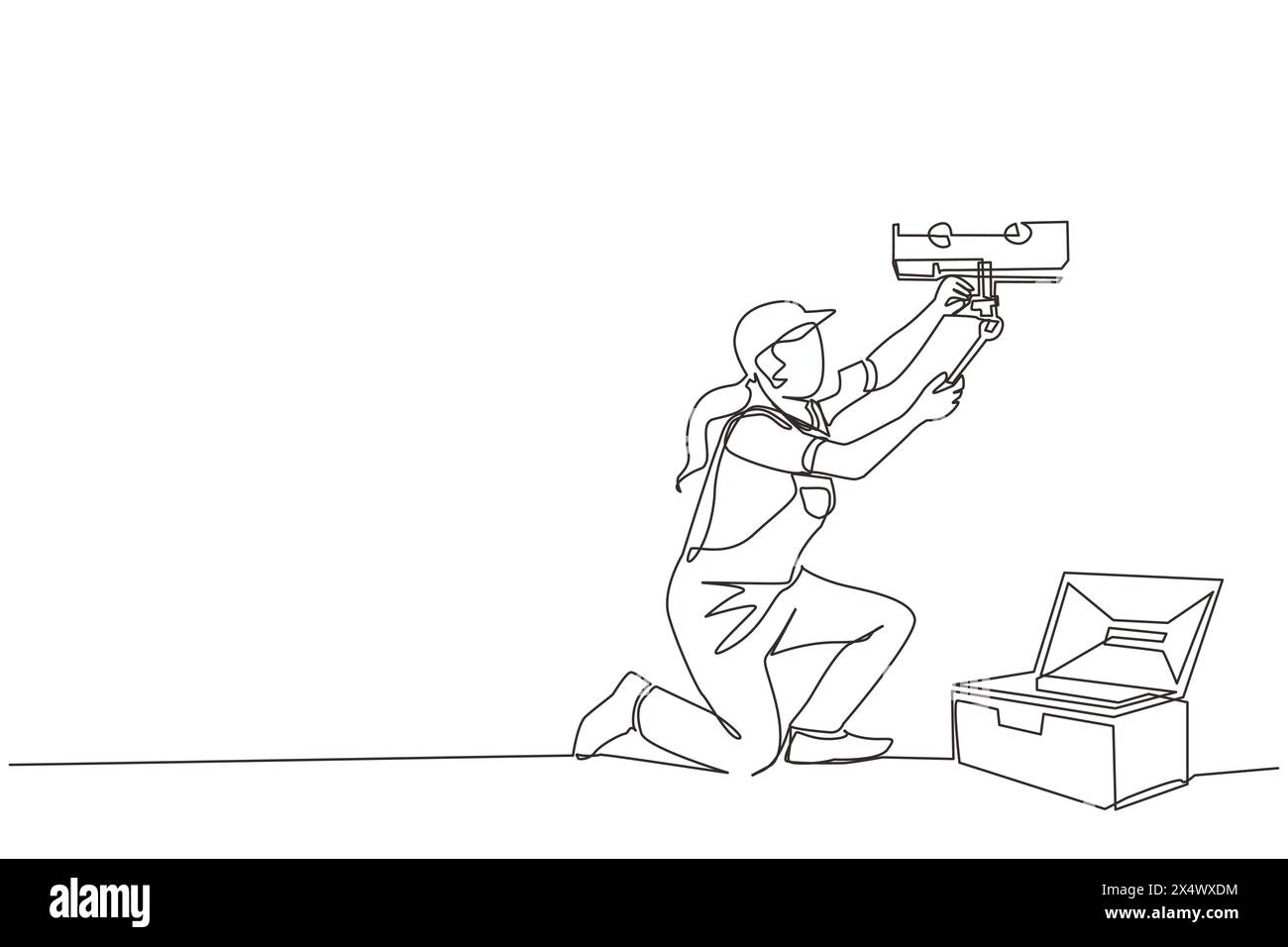 Female line repair hi-res stock photography and images - Alamy