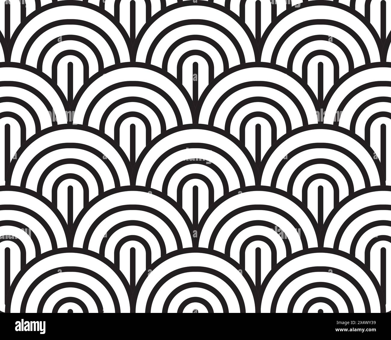Abstract Semi Circle Geometric Pattern Stacked Stock Vector Image & Art ...