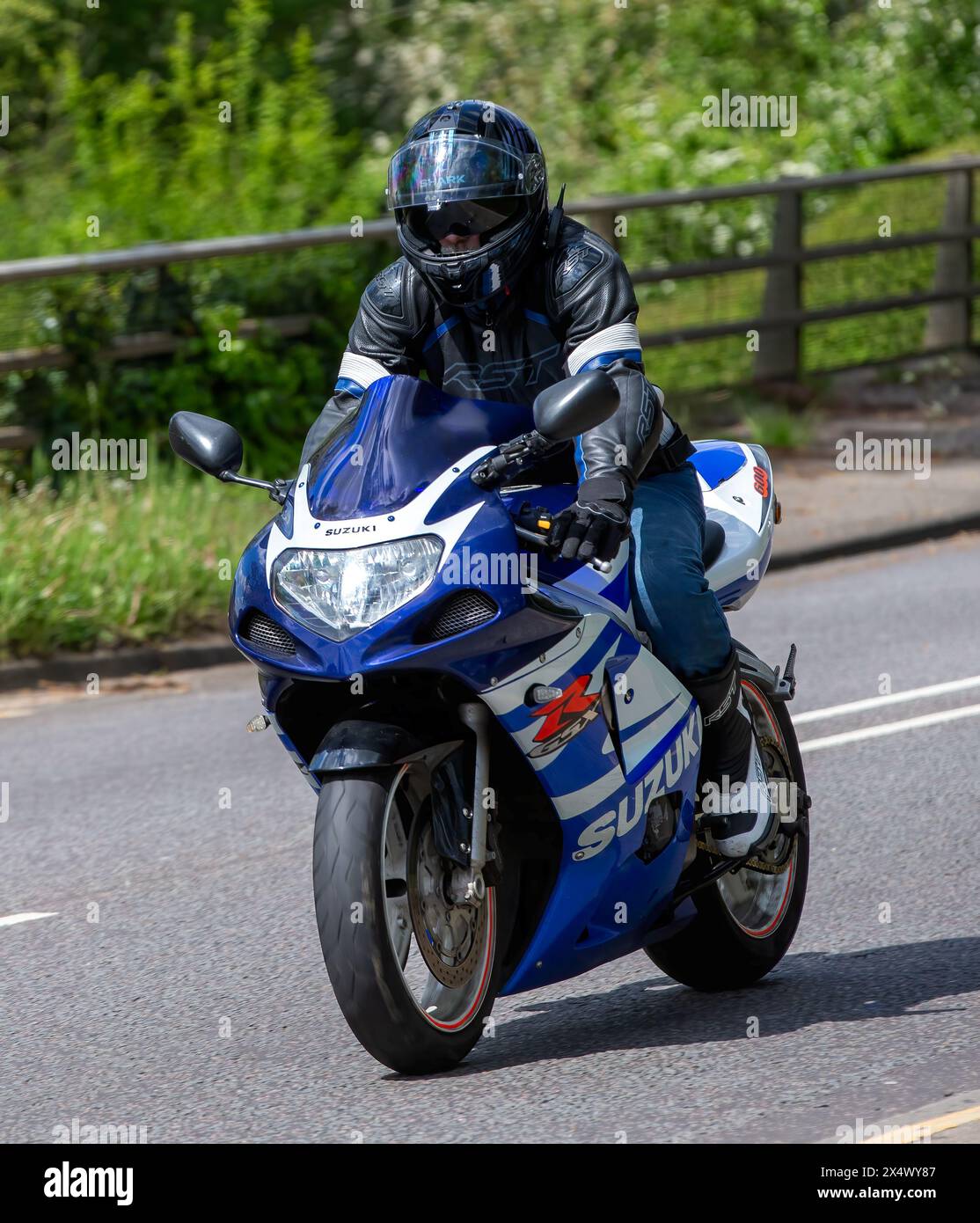Milton Keynes,UK - May 5th 2024: 2002 Suzuki GSX R600 motorcycle on a ...