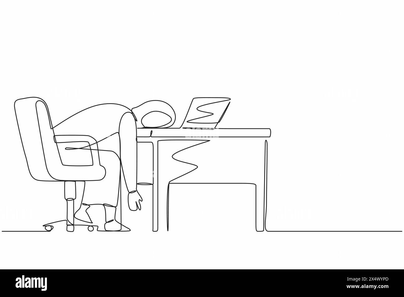 Illustration fatigue female Black and White Stock Photos & Images - Alamy