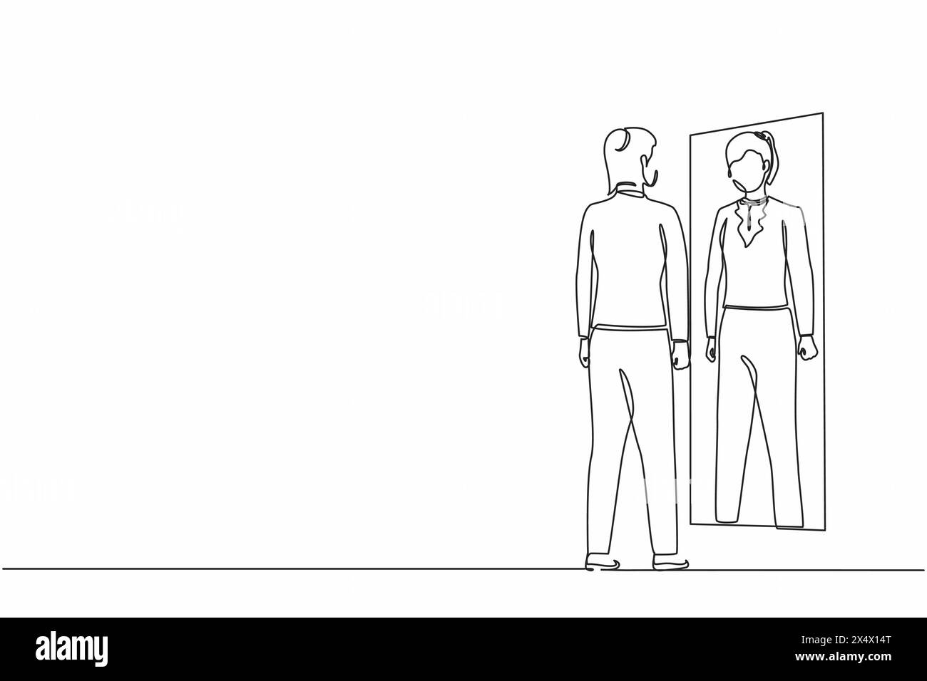 Self reflection talking Stock Vector Images - Alamy