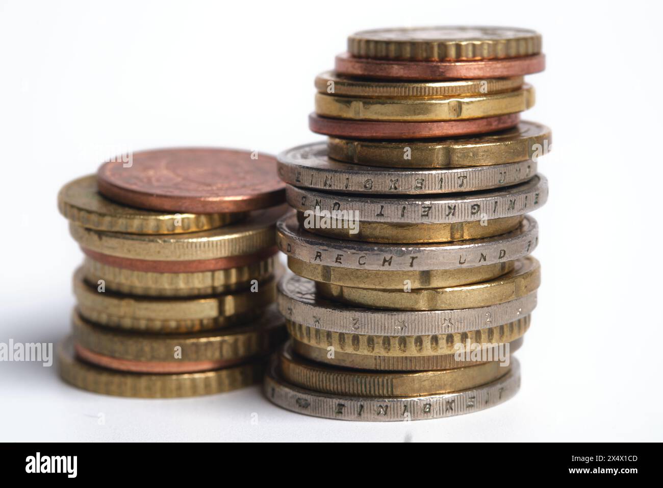 Stack of Euro coins money Stock Photo - Alamy