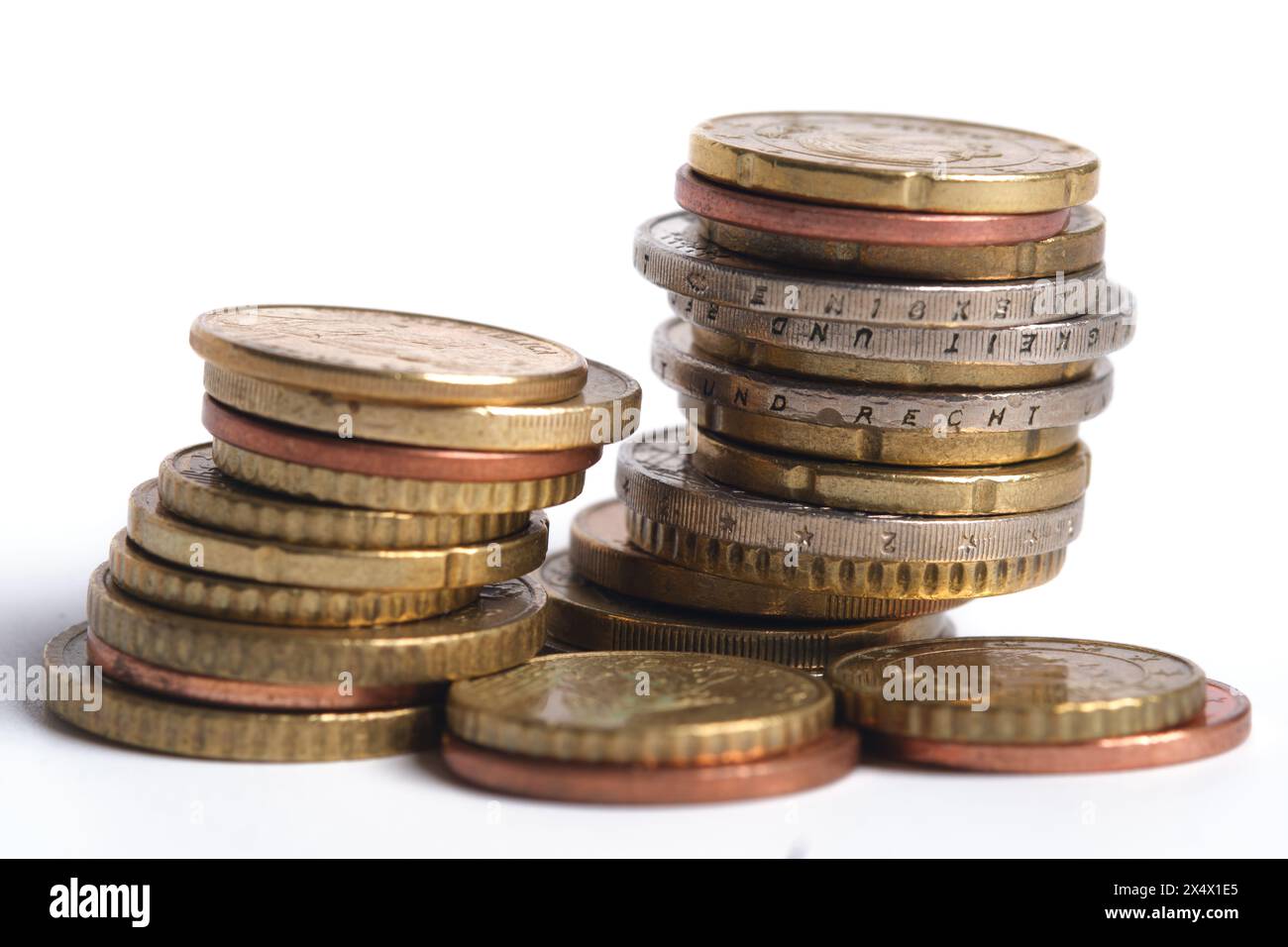 Stack of Euro coins money Stock Photo - Alamy