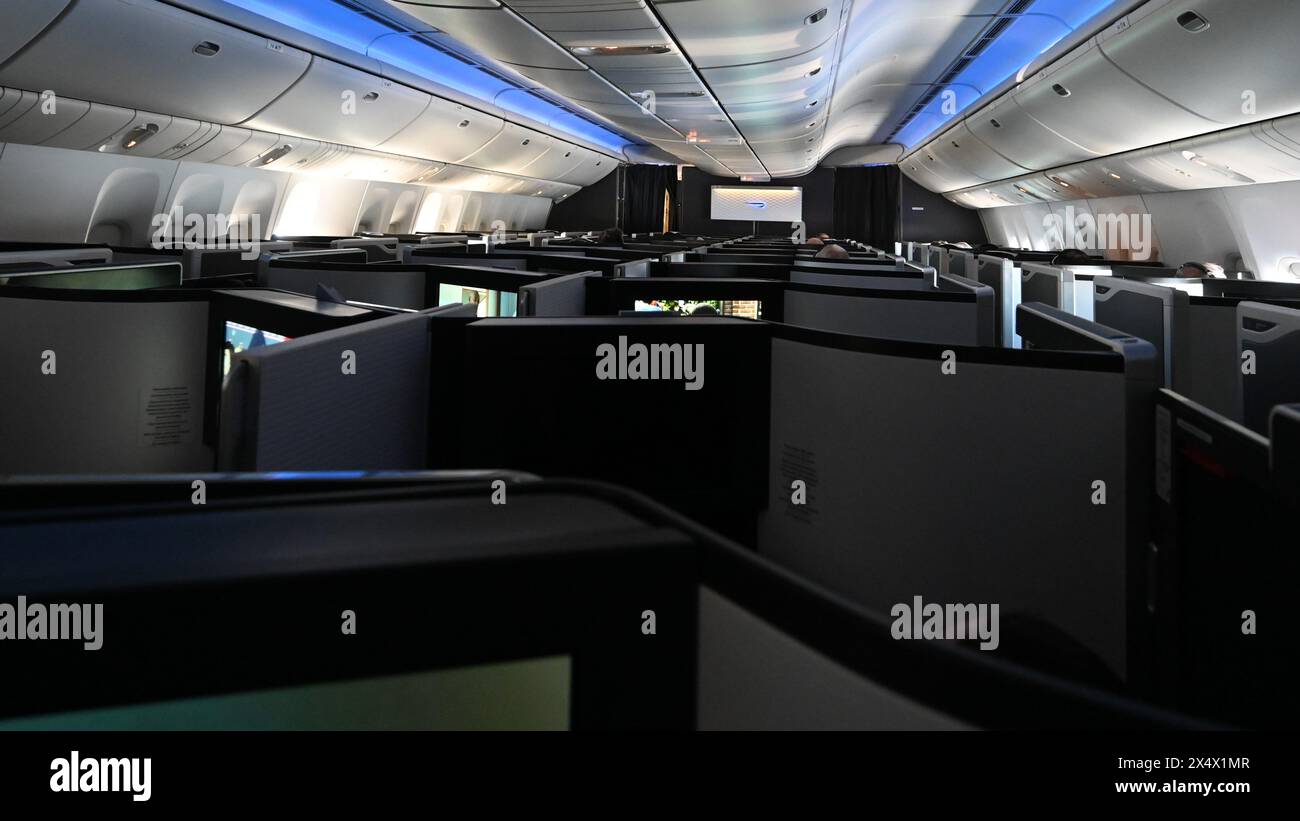 The Suites in BA Club World on a Boeing 777-300 Stock Photo - Alamy