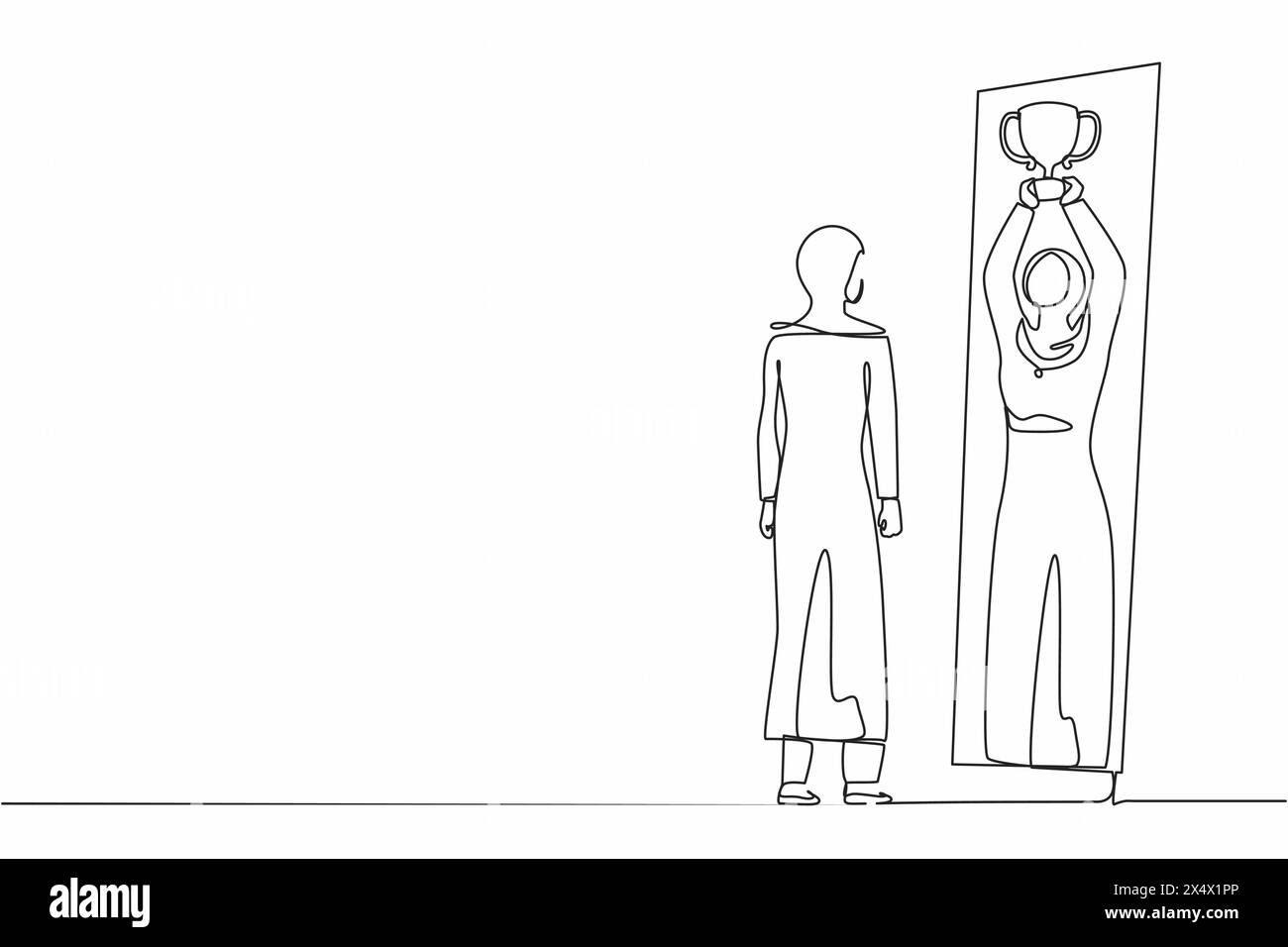 Lifting up a trophy Stock Vector Images - Alamy