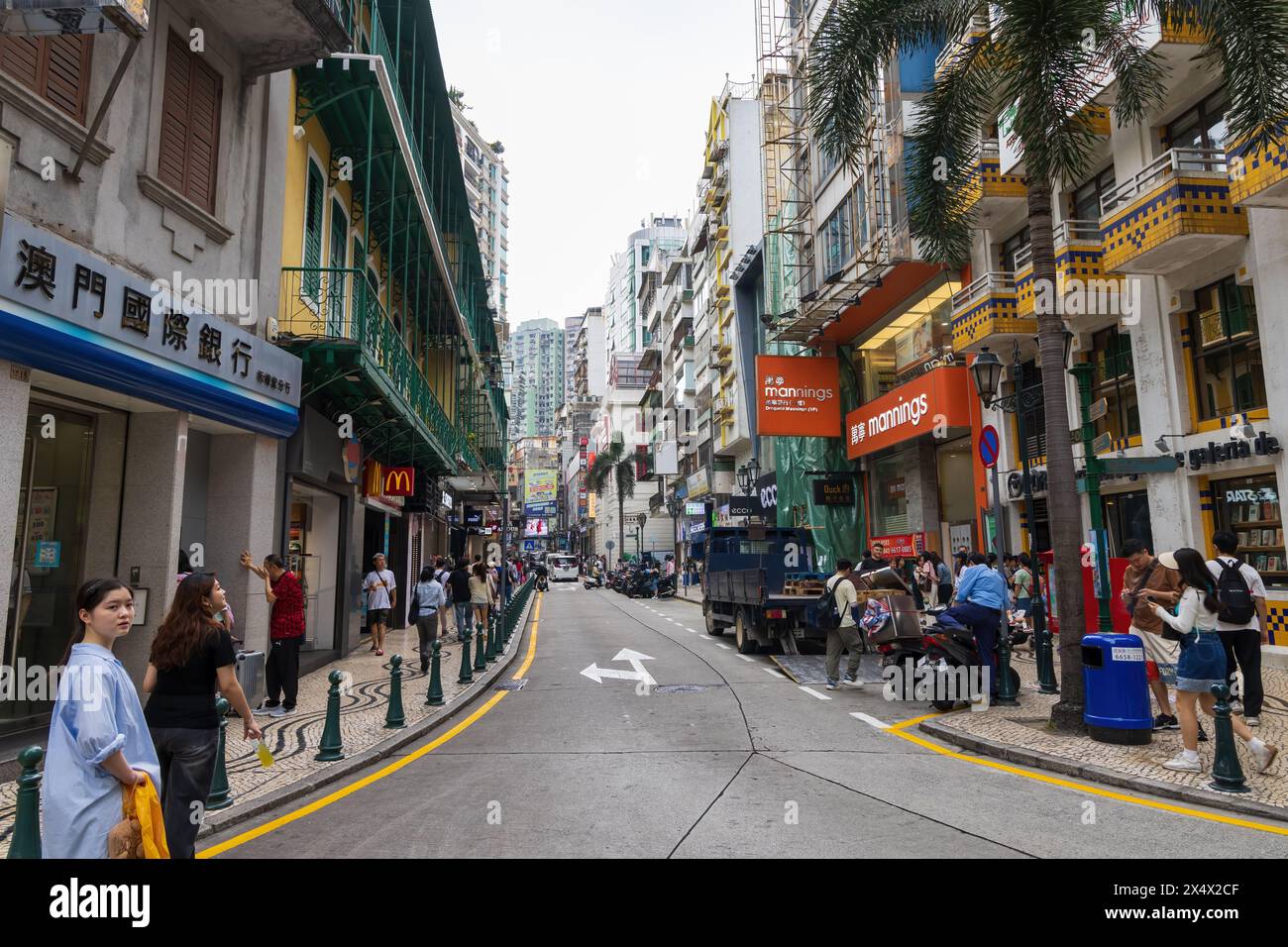 Macao - 12 April, 2024: On the way to Ruins of St. Paul's Church ...