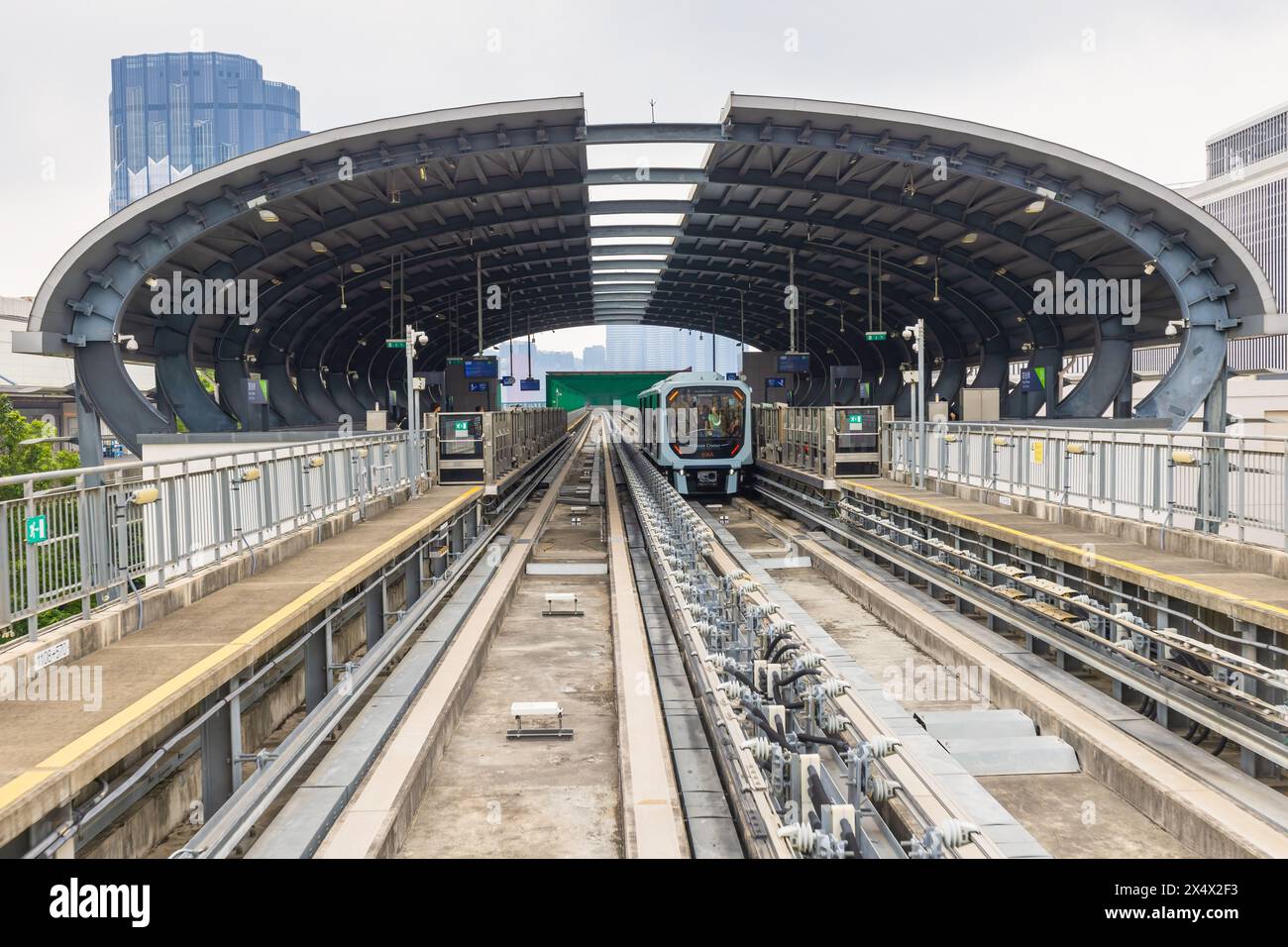 Macau - 2 April 2021: Macau Light Rapid Transit (MLRT) Taipa Line Stock ...