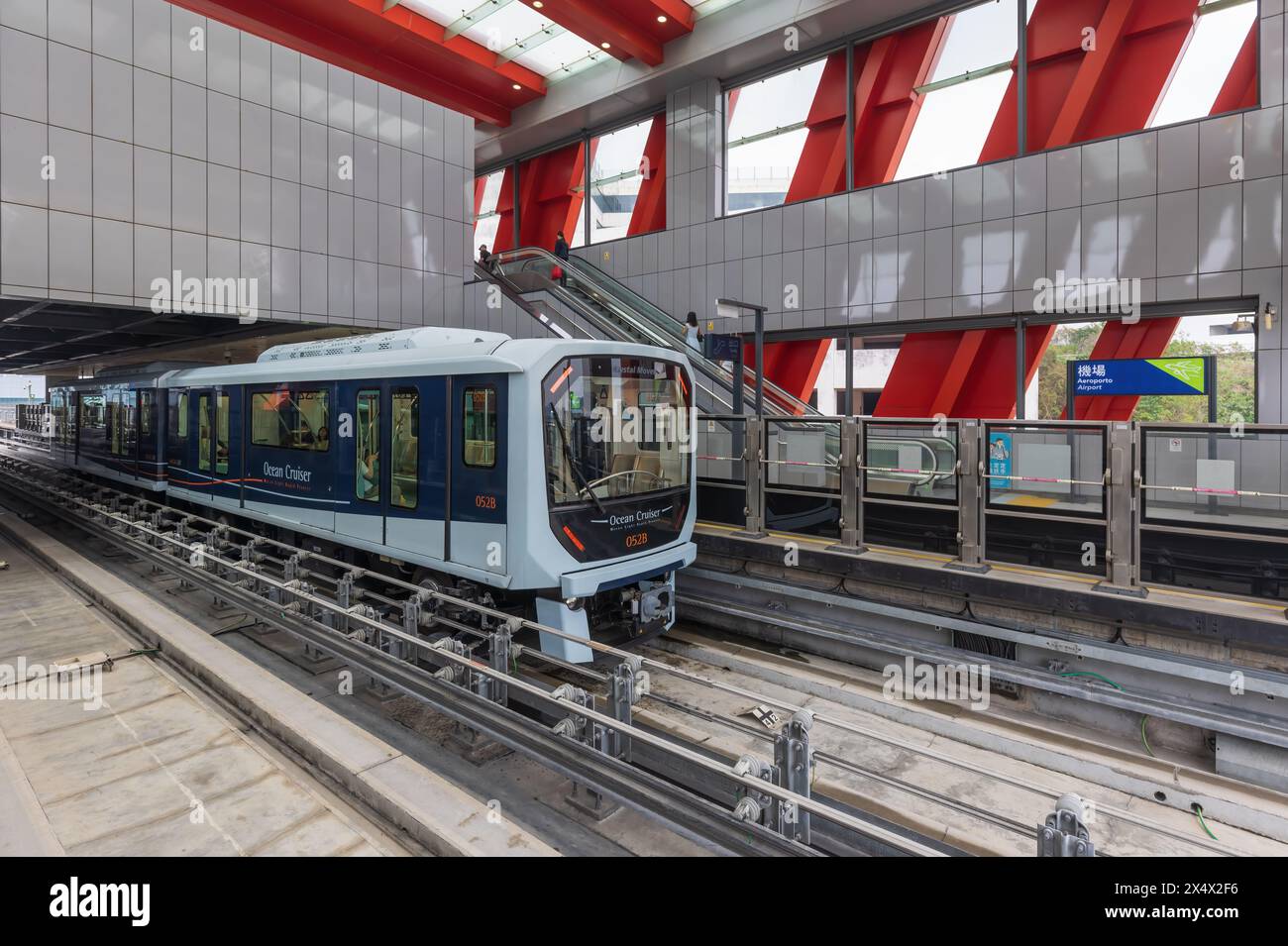 Macau - 2 April 2021: Macau Light Rapid Transit (MLRT) Taipa Line Stock ...
