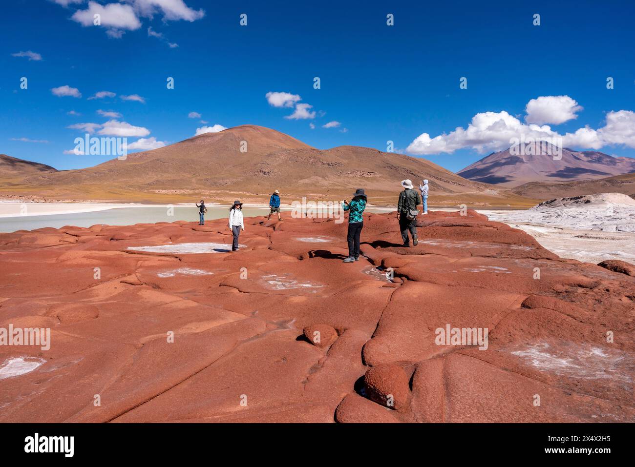 Tourists Visiting The Piedras Rojas (Red Stones), Near San Pedro de ...